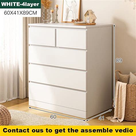 Quanu Chest Drawer 3 4 Layer Storage Cabinet Almari Baju Budak Almari Pakaian Drawer Cabinet