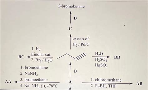 Solved 2 Bromobutane D C Excess Of H2pdc Aa