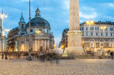 Popolo Square In Rome Italy Editorial Photography Image Of Europe