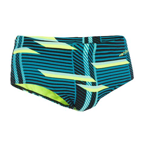 B Strong Mens Swim Briefs Swimming Trunks All Lini Green Decathlon