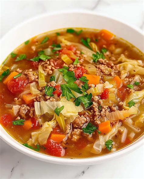 Hearty Beef Cabbage Soup Recipe Yumyy