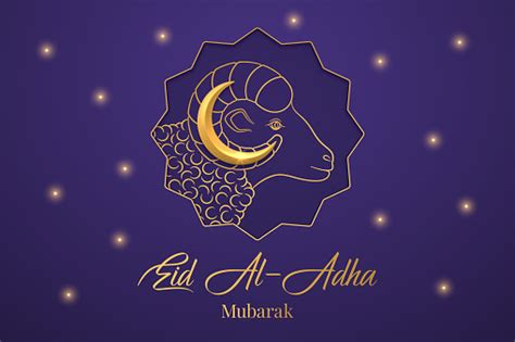 Muslimischen Feiertag Eid Al Adha Mubarak Stock Vektor Art Und Mehr
