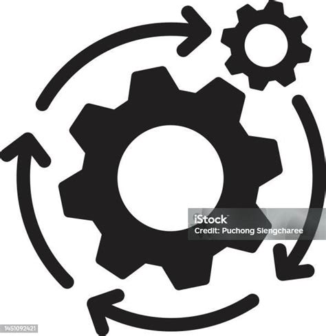 Icône De Flux De Travail Symbole Dengrenage Vecteurs Libres De Droits