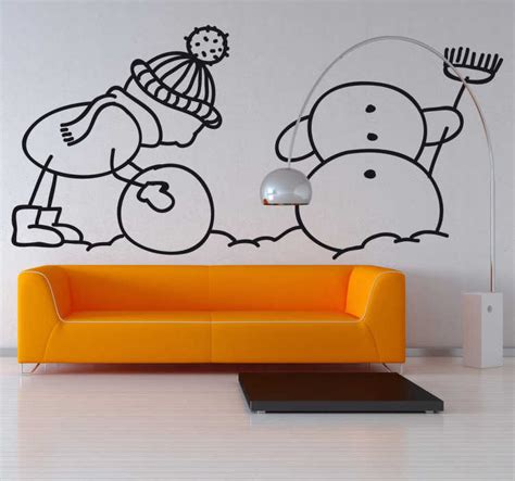 Sticker Bambini Pupazzo Di Neve TenStickers