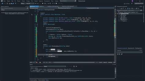 C Windows Forms Desktop Calendar Часть 1 Создание календаря