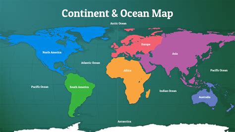 Map Of The World Continents And Oceans