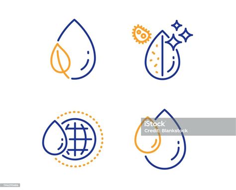 世界水 髒水和葉露圖示設置油滴標誌水滴 血清自然套餐向量向量圖形及更多樹葉圖片 樹葉 水滴 乾淨 Istock