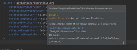 Navigationdraweritem Can T Set Navigationdraweritemcolors Issue Material Components