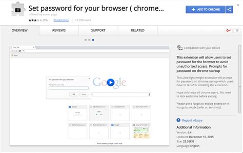 How To Protect Google Chrome Browser With Password