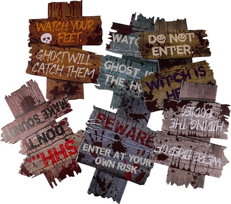 Alipis 6pcs Outdoor Halloween Yard Sign Party Lawn