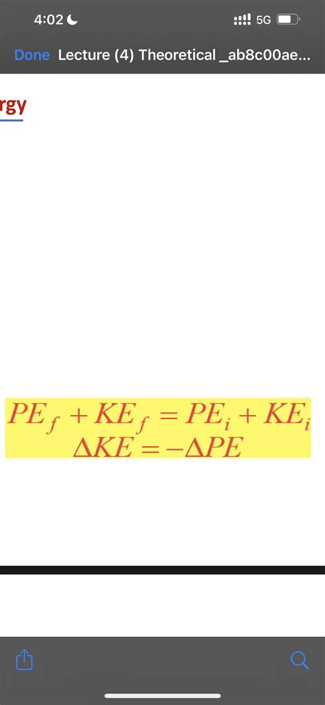 Solved PEf KEf PEi KEiΔKE ΔPE Chegg com