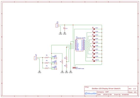 Dot Bar LED Display Driver EasyEDA Open Source Hardware Lab