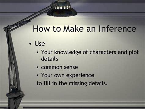 Making Inferences Objectives To Make Inferences By Interpreting