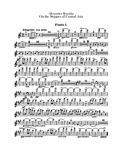 In The Steppes Of Central Asia Borodin Aleksandr Imslp Free Sheet