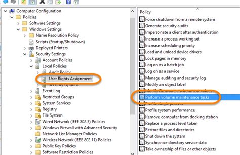 perform volume maintenance tasks security policy