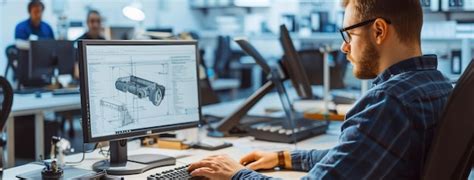 Premium Photo Engineer Concentrating On CAD Design In Office