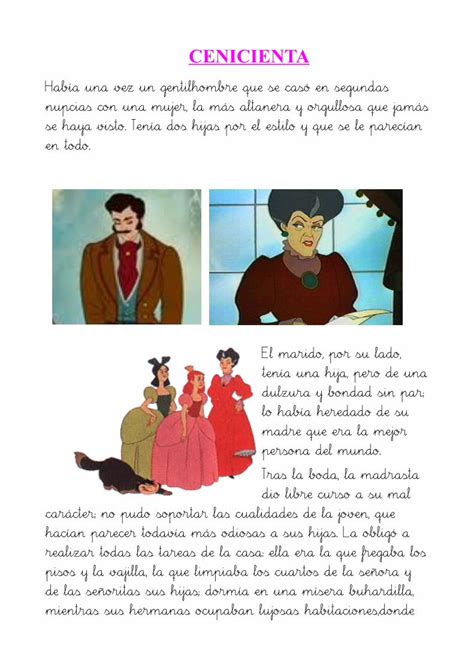 Pdf La Cenicienta Pdf Cuento Con Imágenes Mrc Dokumentips