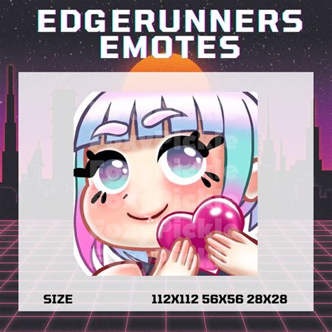 Discord Twitch Emotes Pack Edgerunners Lucy Etsy Hong Kong