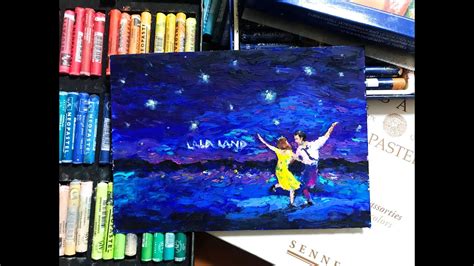 오일파스텔로 영화 속 장면 그리기 라라랜드 Kyo Draws A Scene From La La Land Youtube