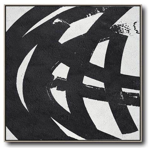Original Painting Hand Made Large Abstract Art Oversized Minimal Black