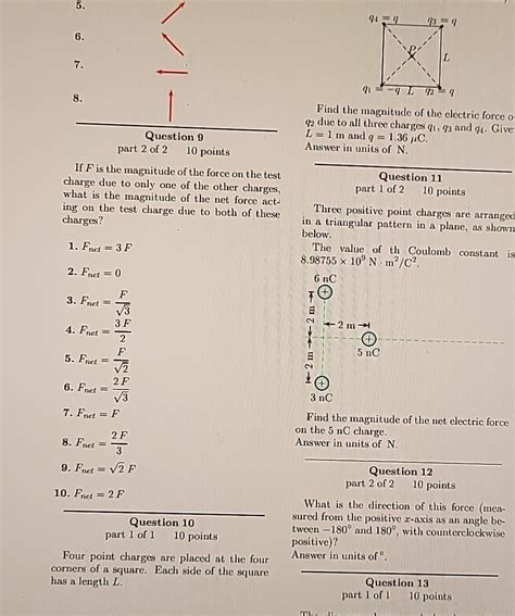 solved question 10part 1 ﻿of 1 10 ﻿pointsfour point charges