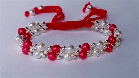 How To Make Bracelet At Home How To Make Beaded Bracelet Diy Easy