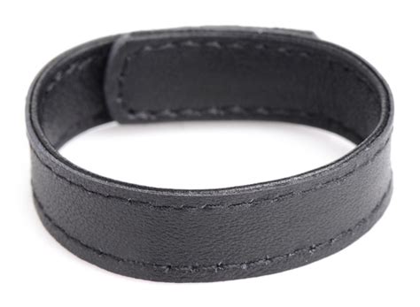 Leather And Velcro Cock Ring O Kinky