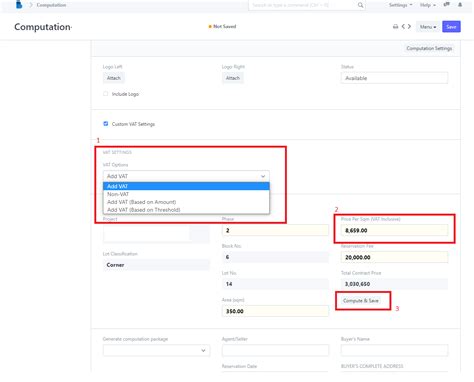 How To Set Custom Vat In Computation Settings