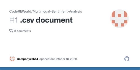 Csv Document Issue Codereworld Multimodal Sentiment Analysis Github