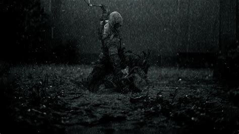 배경 화면 검은 단색화 어두운 비 한밤중 어둠 스크린 샷 1920x1080px 암살자 신조 컴퓨터 벽지 검정색과 흰색 흑백 사진 1920x1080