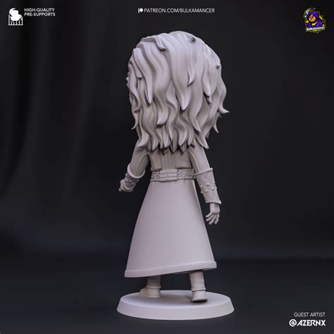 3d Printable Chibi Goddess Favored Wizard 100mm By Bulkamancer Sculpts