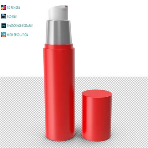 Premium Psd Cosmetic Container 3d Modeling Psd
