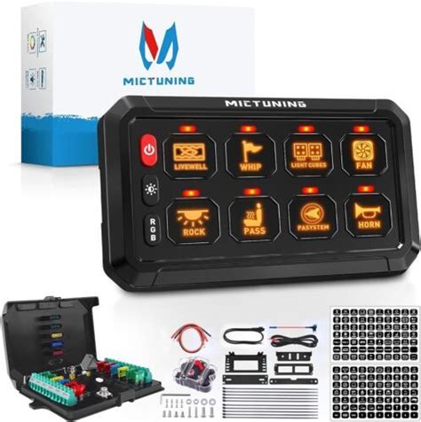 Mictuning P1s Rgb 8 Gang Switch Panel Led Circuit Control System