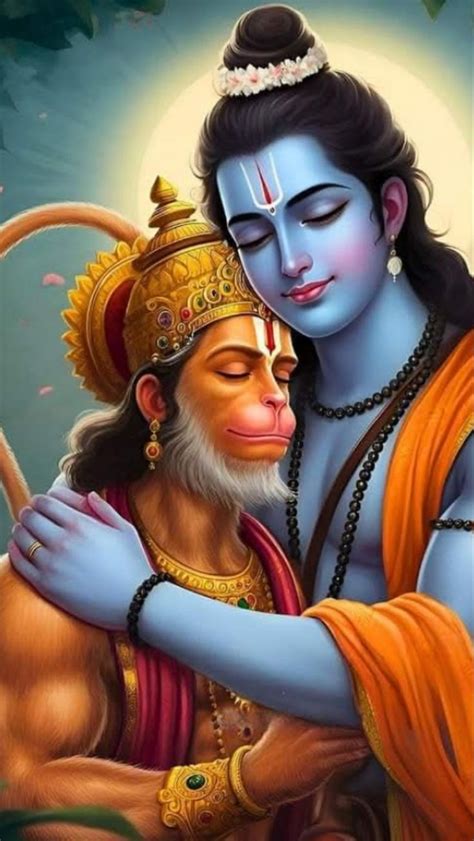 Lord Hanuman With Ram Hd Wallpaper