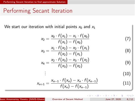 secant iterative method ppt