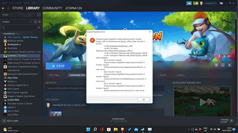 Getting An Error Every Time I Try To Launch The Game Rcoromonthegame