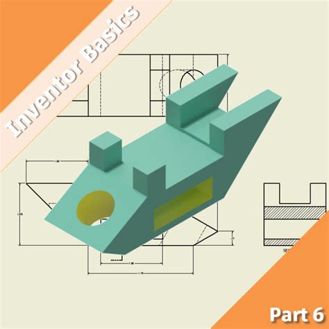 Inventor 101 Auxiliary And Section Views Dimensions And Annotations