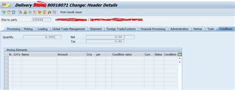 Solved Enable Condition In Delivery Header Greyed Out Sap Community