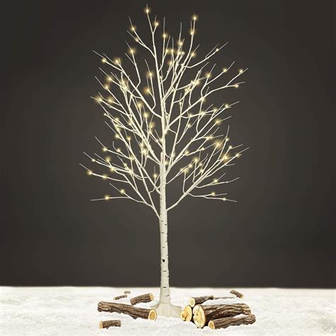 Amazon NETTA 5FT Birch Twig Tree With 120 Warm White LED Lights
