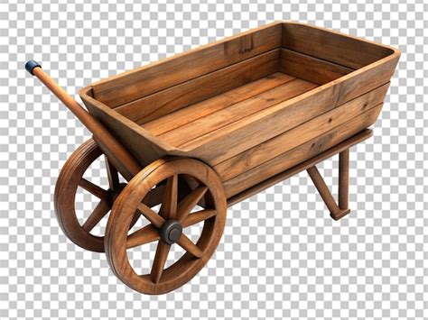 Premium PSD Wooden Wheel Cart
