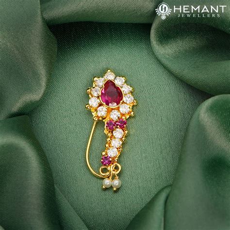 Traditional Maharashtrian Kolhapuri Micro Gold Plated Nath D Nose Pin
