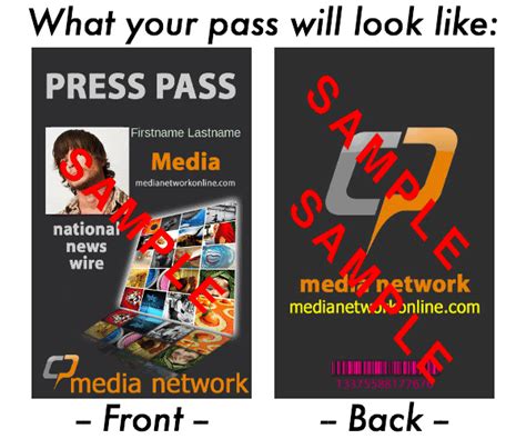 Media Network Press Pass Magicpresspass
