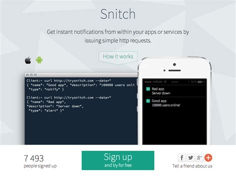 Snitch Custom Mobile Notifications From Within Your Code Betalist