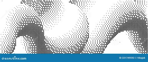 Pixelated Curved Wave Texture Black And White Dithered Bent Lines