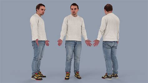 Questioning Reality Surprised Guy In White Sweatshirt Model