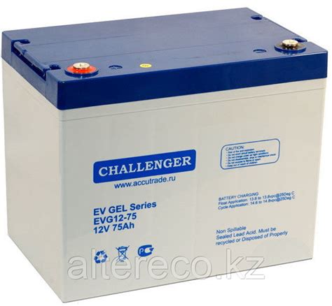 Тяговый аккумулятор Challenger EVG12-75 (12В, 75Ач): продажа, цена в ...