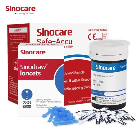 Sinocare Diabetic Test Strips Blood Glucose Meter Glucometer Price Test ...