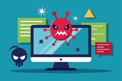 Premium Vector A Cartoon Character Is Visible On A Computer Screen