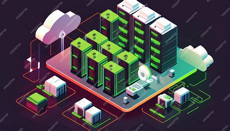premium photo cloud computing an isometric representation of a modern