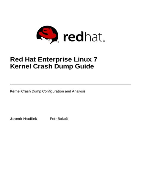 Red Hat Enterprise Linux 7 Kernel Crash Dump Guide Pdf Booting